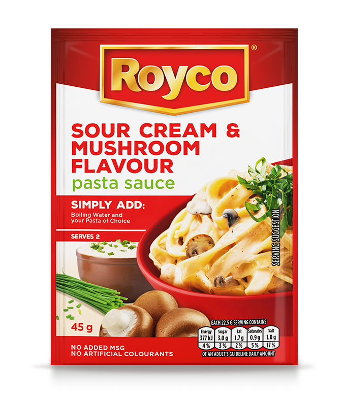 Sour Cream & Mushroom Pasta Sauce - Royco®